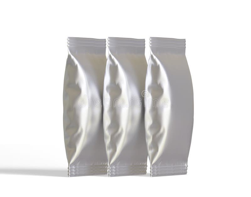 Packaging Product of Snack on White Background. Empty Packaging Product ...