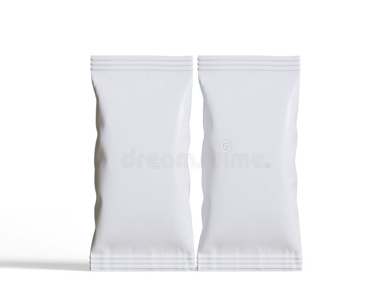 Packaging Product of Snack on White Background. Empty Packaging Product ...