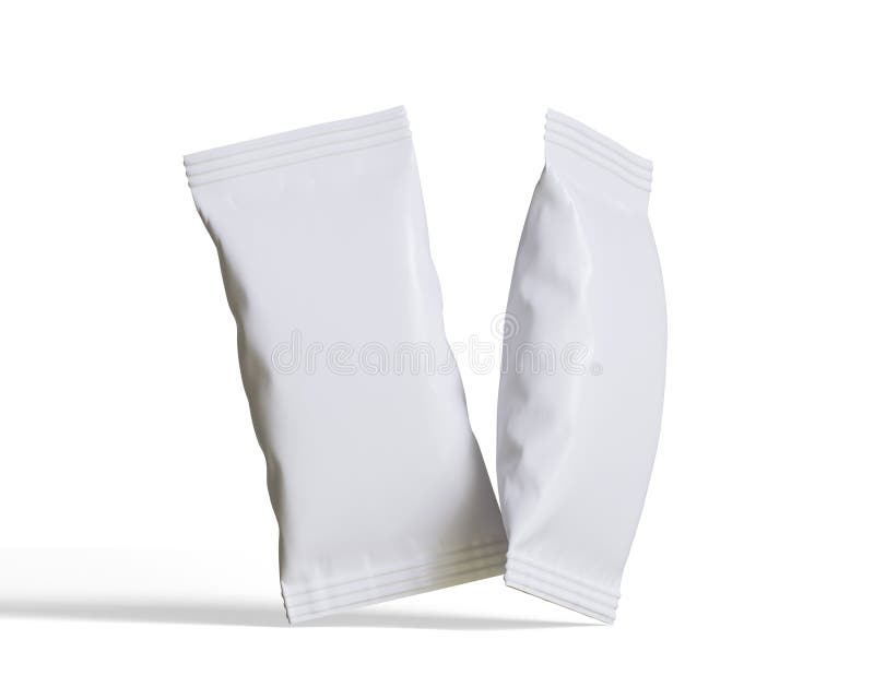 Packaging Product of Snack on White Background. Empty Packaging Product ...