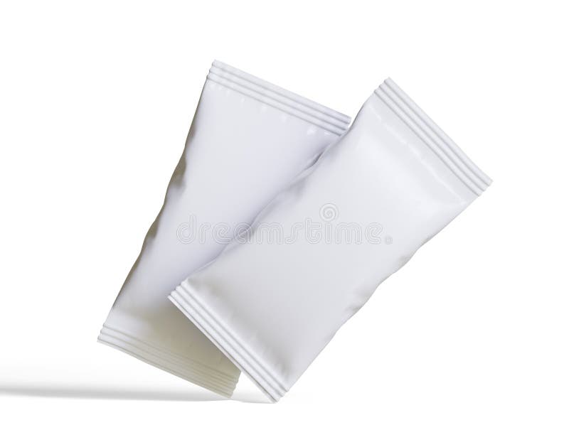 Packaging Product of Snack on White Background. Empty Packaging Product ...
