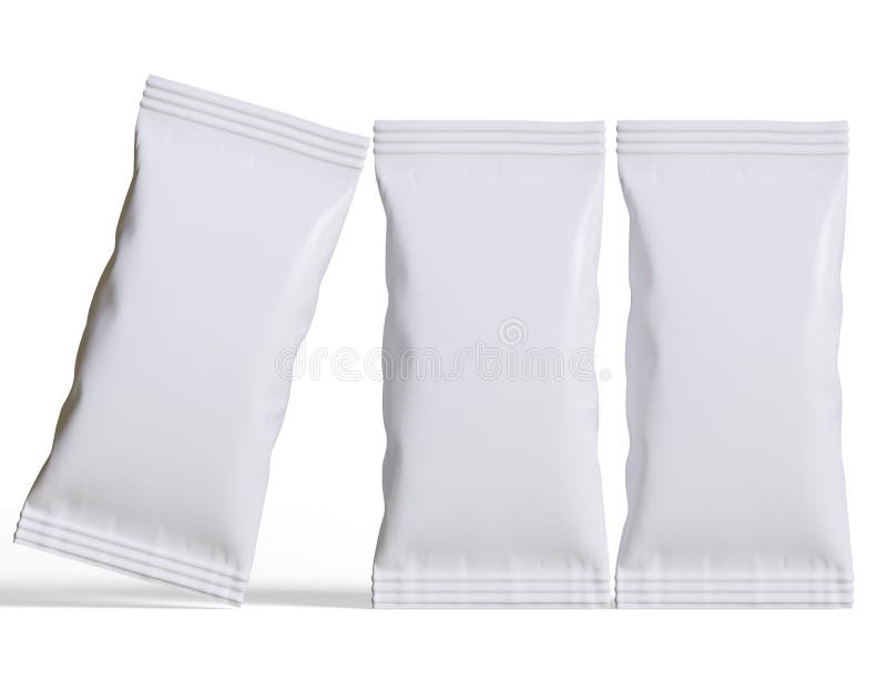 Packaging Product of Snack on White Background. Empty Packaging Product ...
