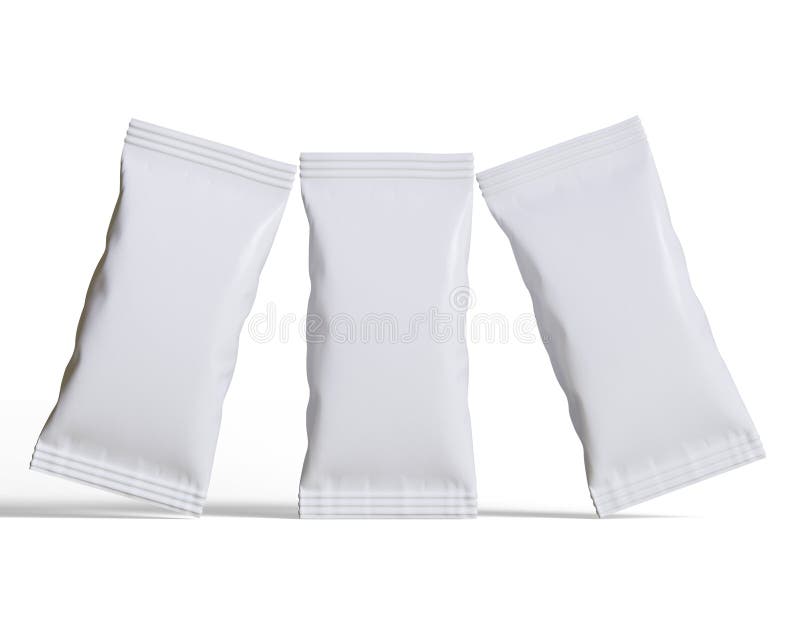 Packaging Product of Snack on White Background. Empty Packaging Product ...
