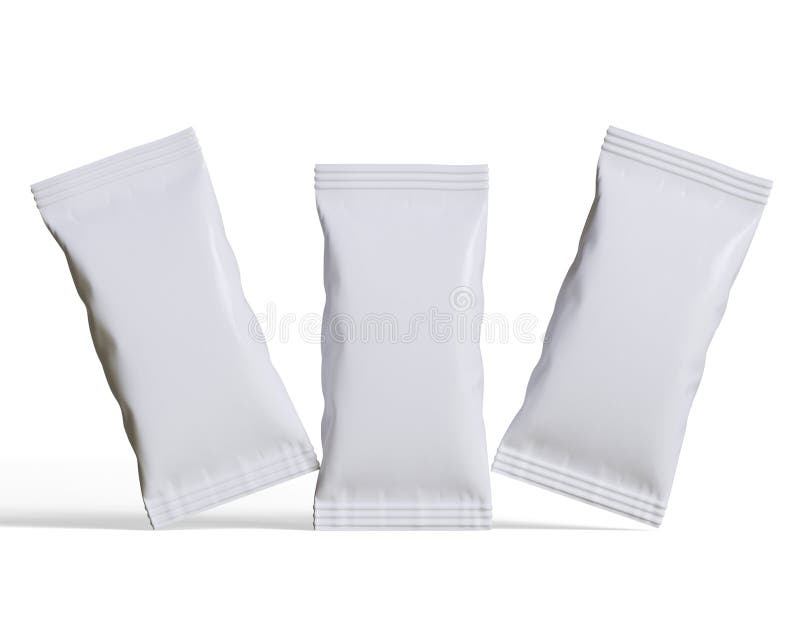 Packaging Product of Snack on White Background. Empty Packaging Product ...