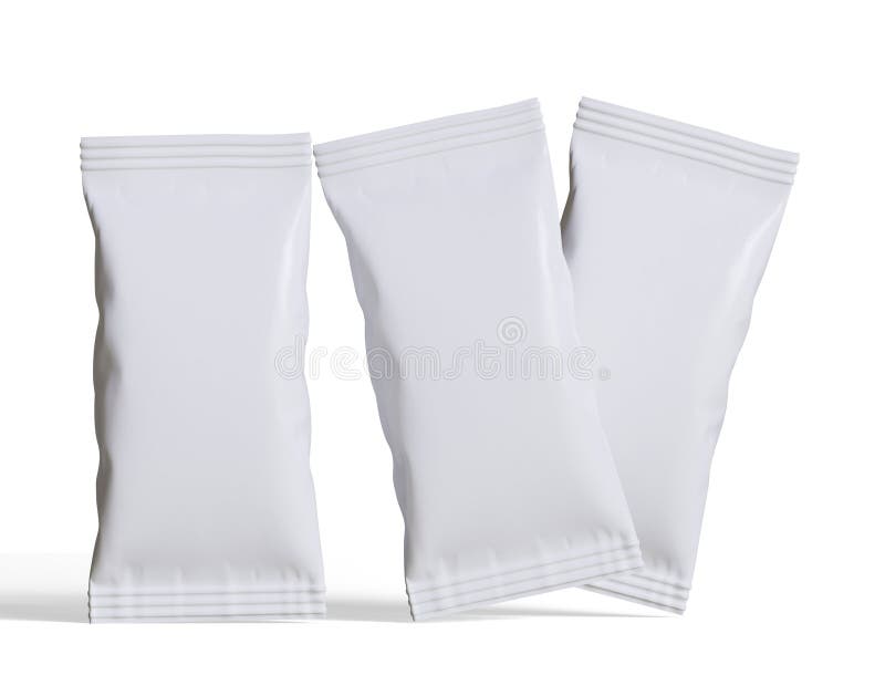 Packaging Product of Snack on White Background. Empty Packaging Product ...