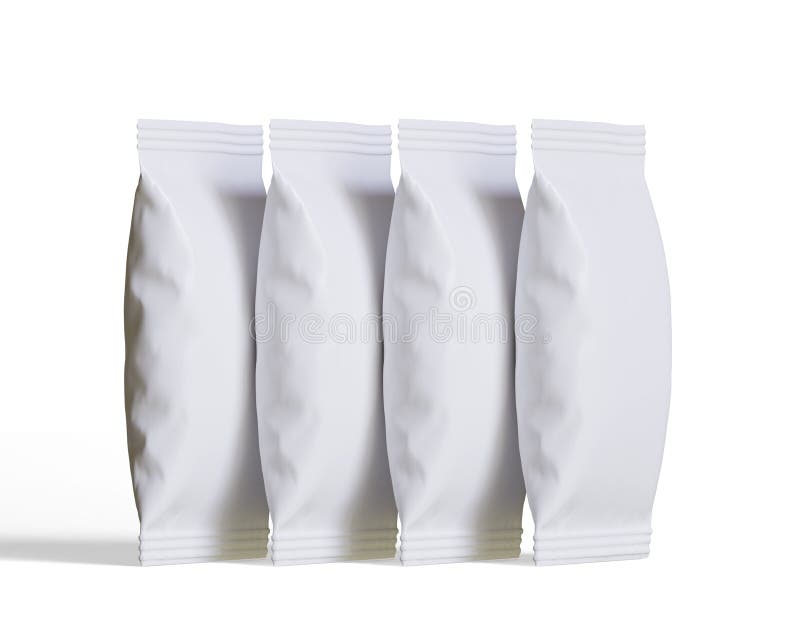 Packaging Product of Snack on White Background. Empty Packaging Product ...
