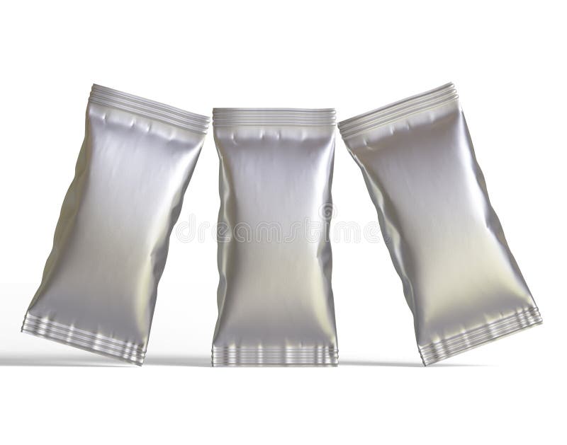 Packaging Product of Snack on White Background. Empty Packaging Product ...