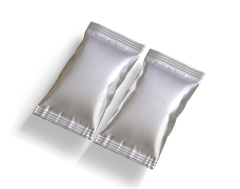 Packaging Product of Snack on White Background. Empty Packaging Product ...