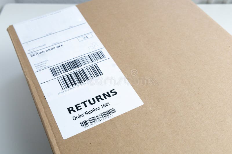 Return Label Barcode Returning Parcel Stock Photos - Free & Royalty ...