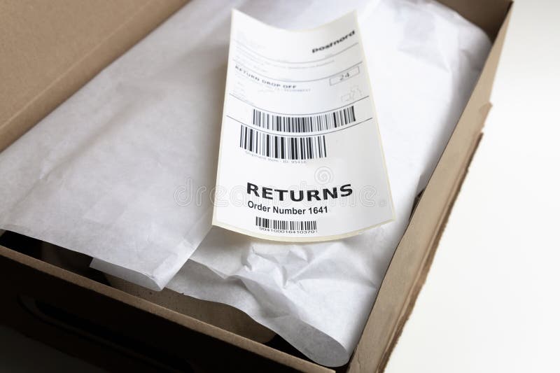 Packaging with Return Label Ready for Return Editorial Photography ...