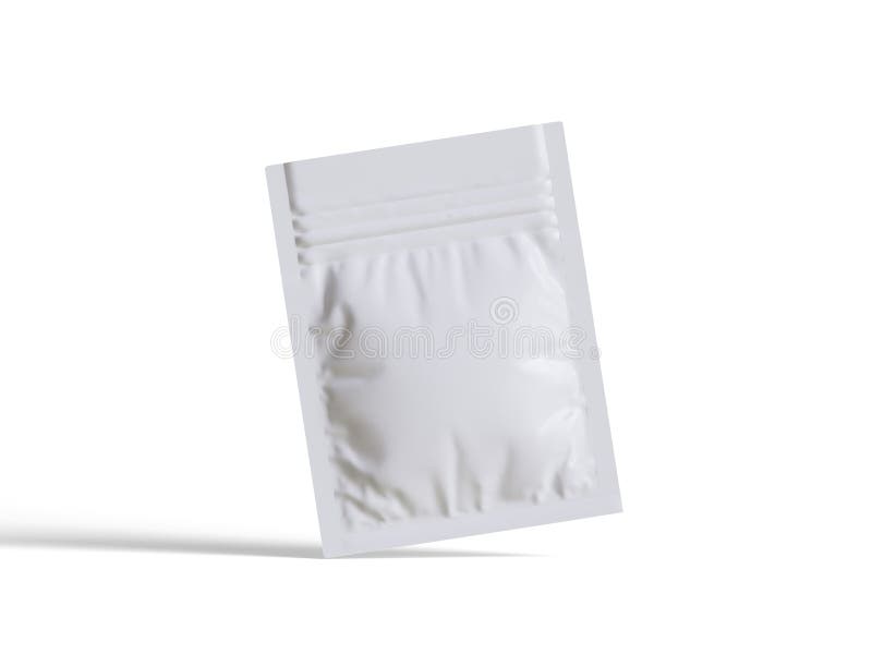 Packaging Sachet White Color Realistic Texture Stock Illustration ...
