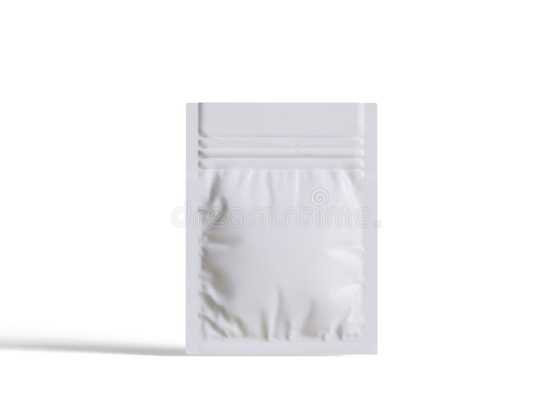 Packaging Sachet White Color Realistic Texture Stock Illustration ...