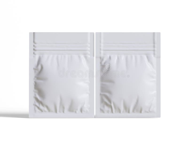 Packaging Sachet White Color Realistic Texture Stock Illustration ...