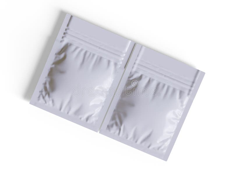 Packaging Sachet White Color Realistic Texture Stock Illustration ...