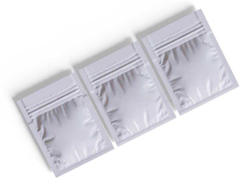 Packaging Sachet White Color Realistic Texture Stock Illustration ...