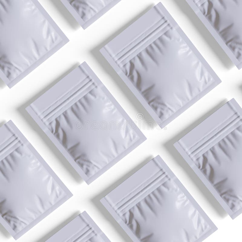 Packaging Sachet White Color Realistic Texture Stock Illustration ...