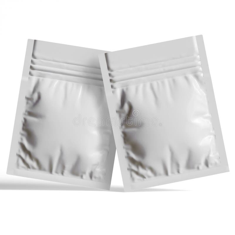 Packaging Sachet White Color Realistic Texture Stock Illustration ...