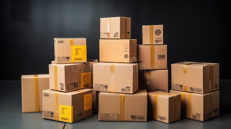 Packaging Shipping Box Isolated Stock Illustration - Illustration of ...