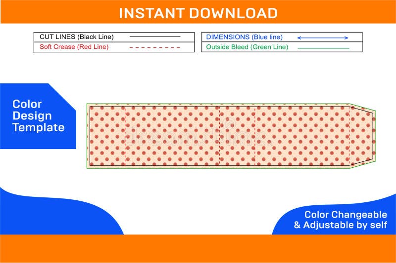 Packaging Sleeve Box Die Line Template and 3D Box Design Easily ...