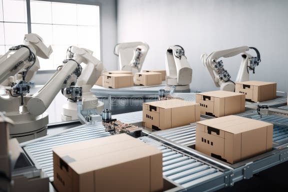 Packaging and Sorting Robot Grouping, with Different Models Working ... Packaging and Sorting Robot Grouping, with Different Models Working ...