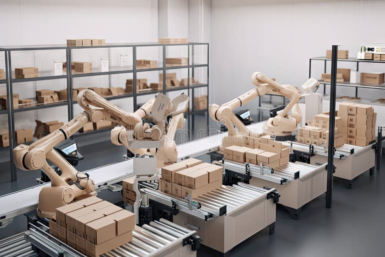 Packaging and Sorting Robot Grouping, with Different Models Working Together To Fulfill Orders ...