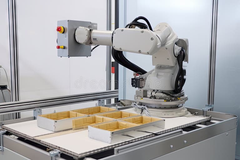 Packaging and Sorting Robot Performing Quality Inspection on Newly ...
