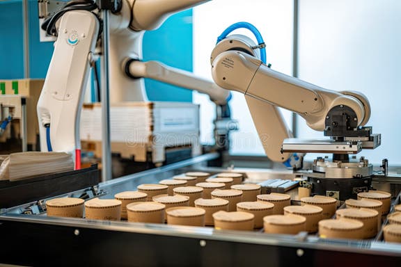 Packaging and Sorting Robot Performing Quality Inspection on Newly ...