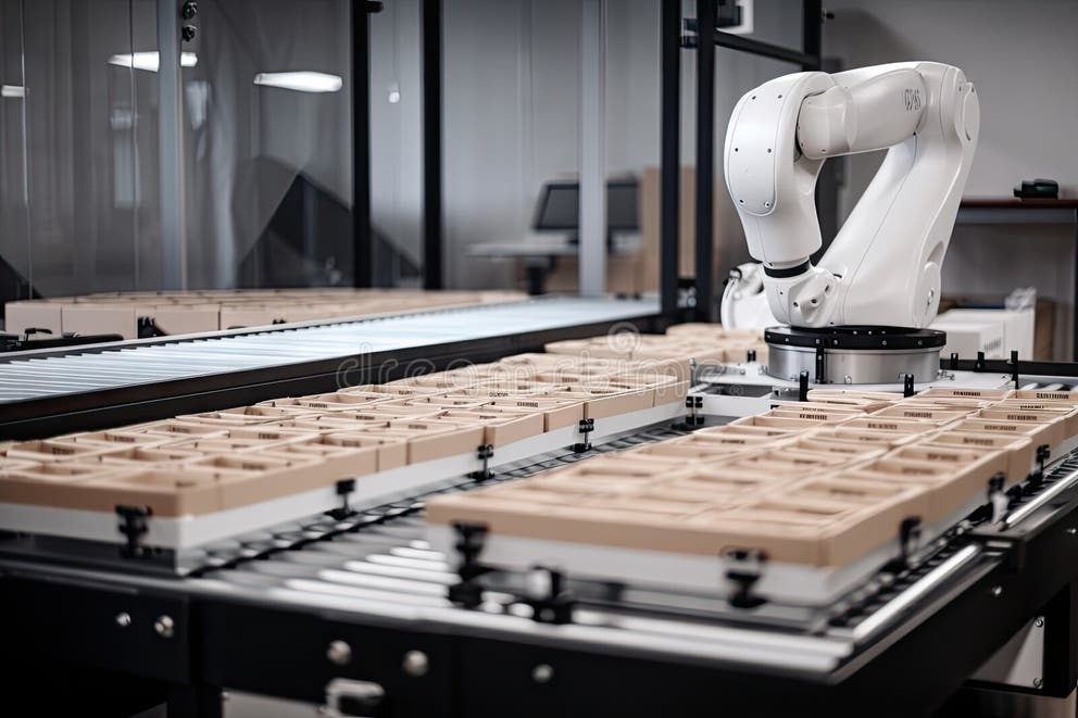 Packaging and Sorting Robot Picking Up Items and Placing Them into ...