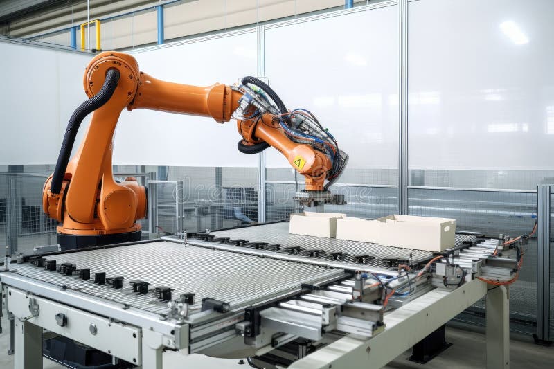 Packaging and Sorting Robot, Preparing Shipments of Consumer Goods ...