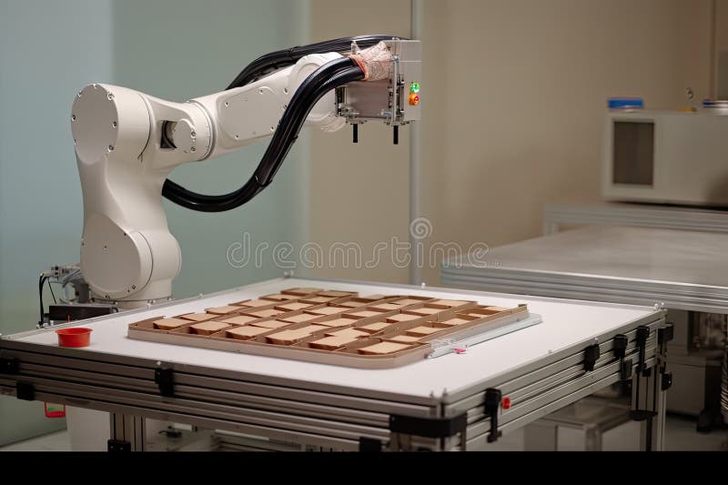 Packaging And Sorting Robot Working Meticulously With Delicate Objects Stock Image Image Of 