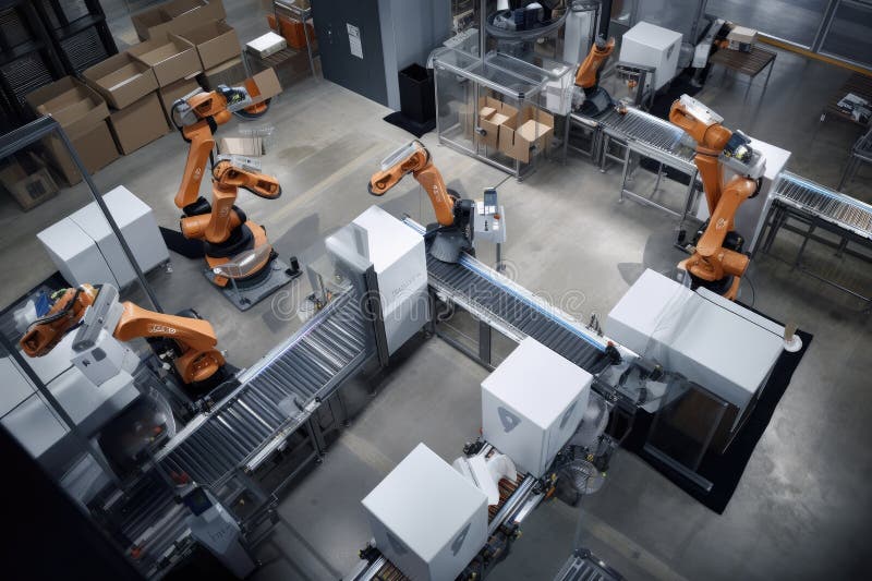 Packaging And Sorting Robots Working Together To Swiftly And Efficiently Sort Large Quantities