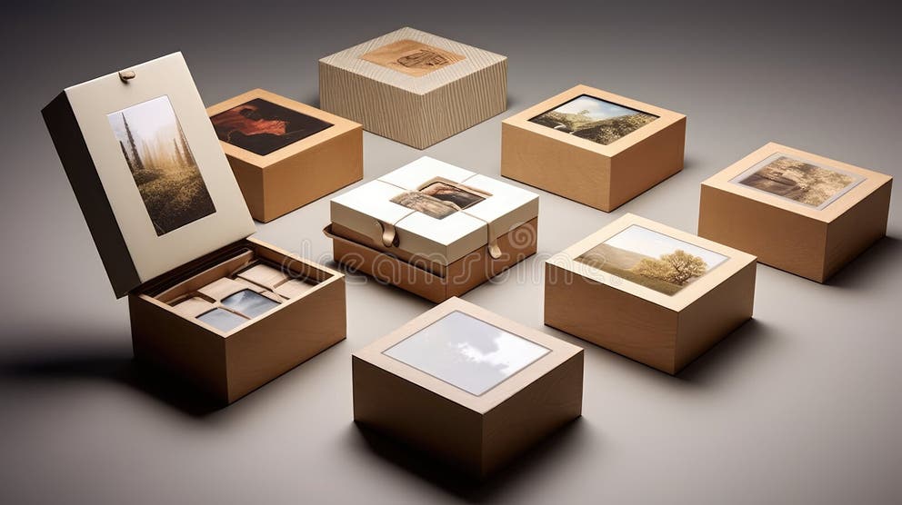 Packaging Square Box Dieline Stock Illustration - Illustration of ...