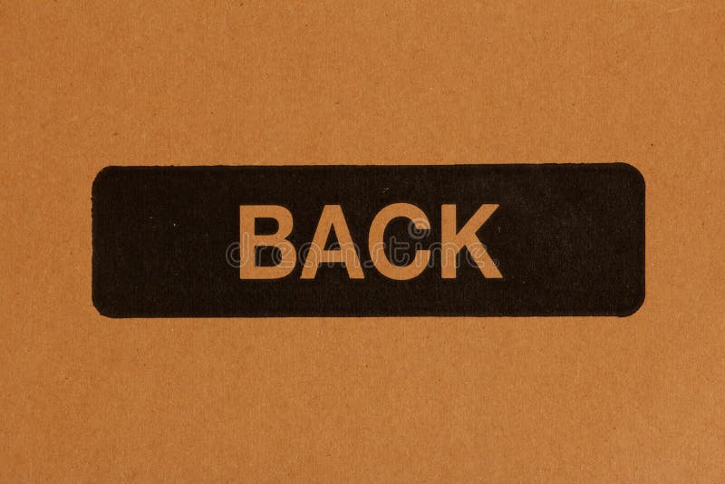 Packaging Symbol To Indicate Back Side of the Material Inside. Back ...