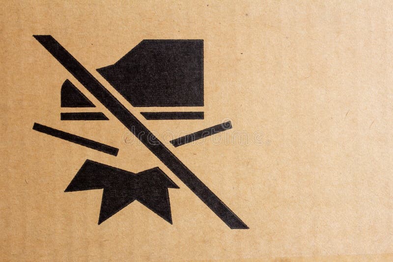 Packaging Symbol To Indicate Do Not Step Over the Box To Prevent from ...