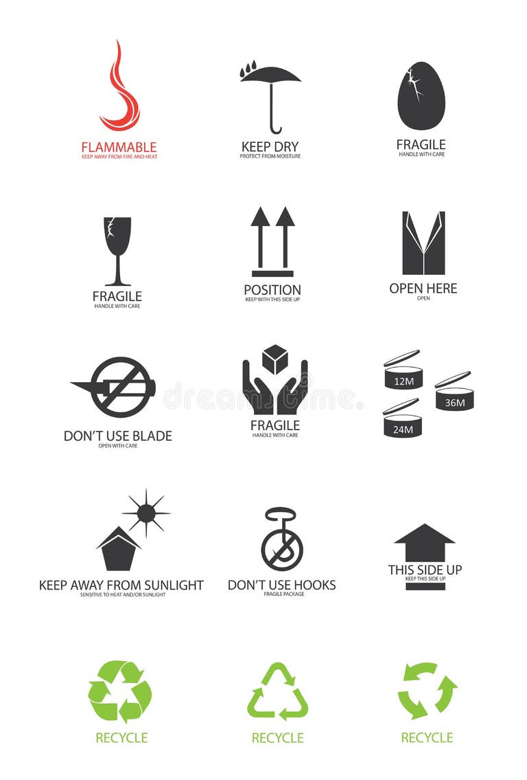 Box Packaging Symbols Stock Illustrations – 4,436 Box Packaging Symbols ...
