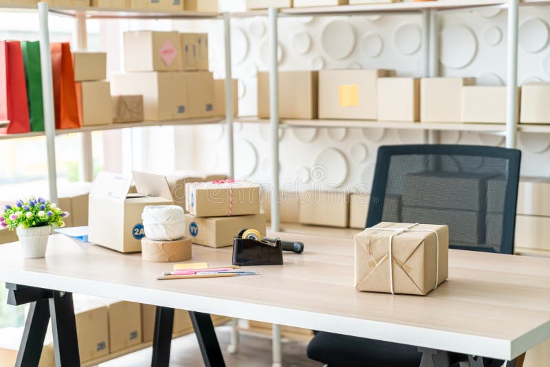 Packaging on table stock photo. Image of packaging, parcels - 159231500