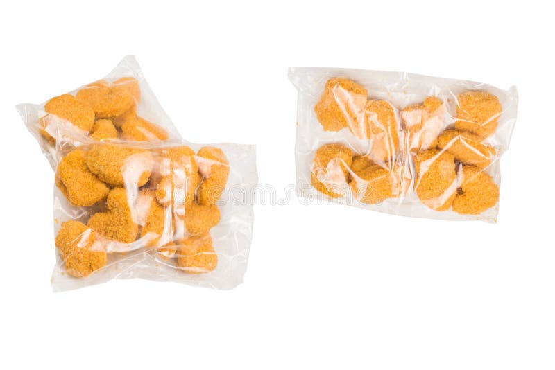 Packaging Nuggets on a White Background Stock Photo - Image of dinner ...