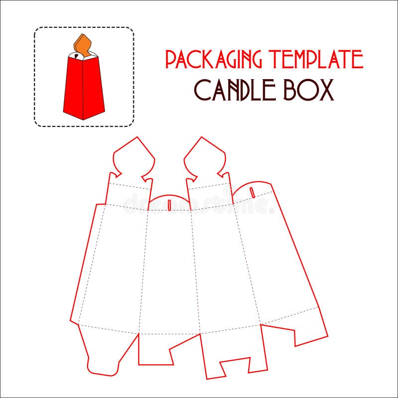 Packaging Template Candle Box Stock Vector - Illustration of packaging ...
