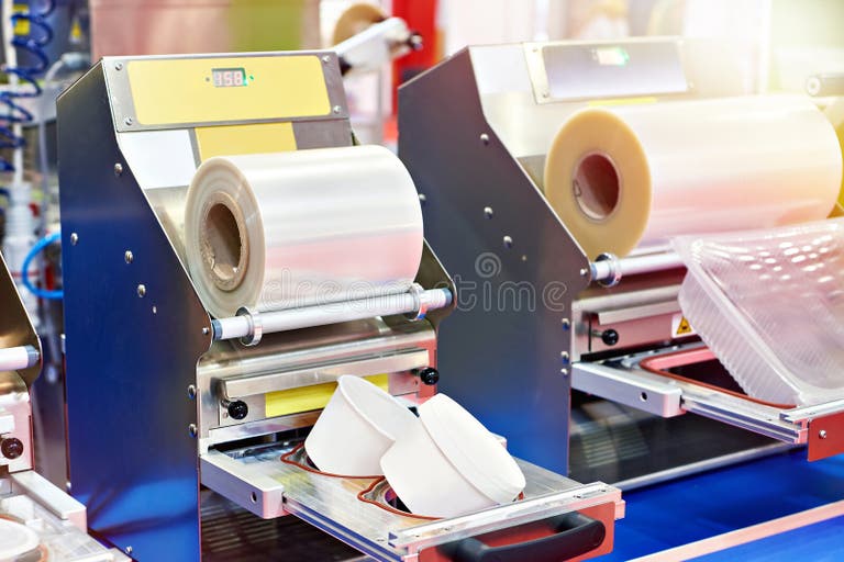 Packaging Thermosealing Machines Stock Image - Image of machine ...