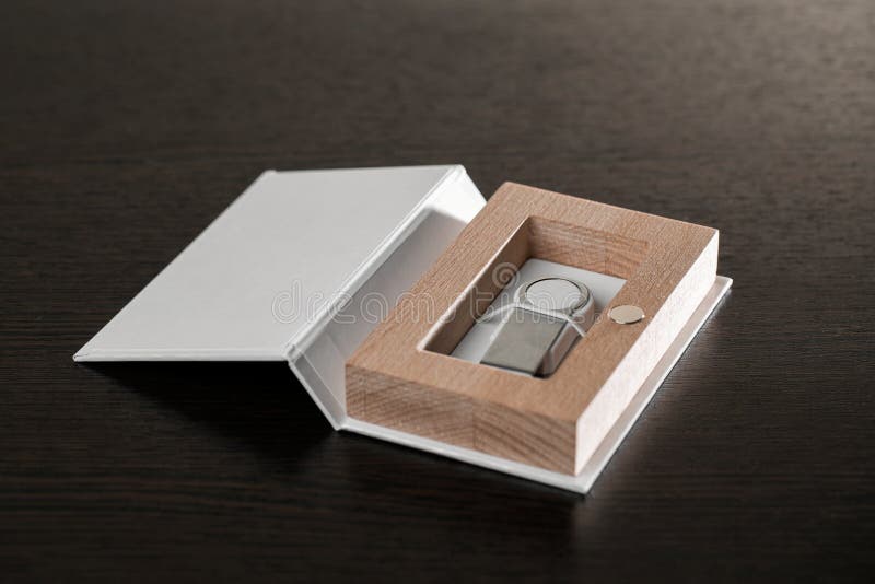 Packaging for USB Drives. Handmade Box Stock Photo - Image of software ...