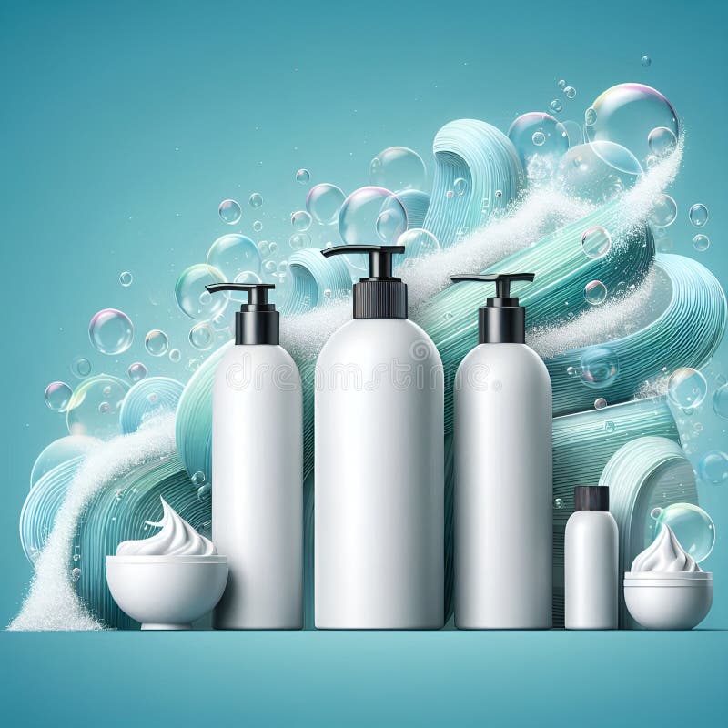 Packaging for Various Liquid Products Stock Photo - Image of cosmetic ...