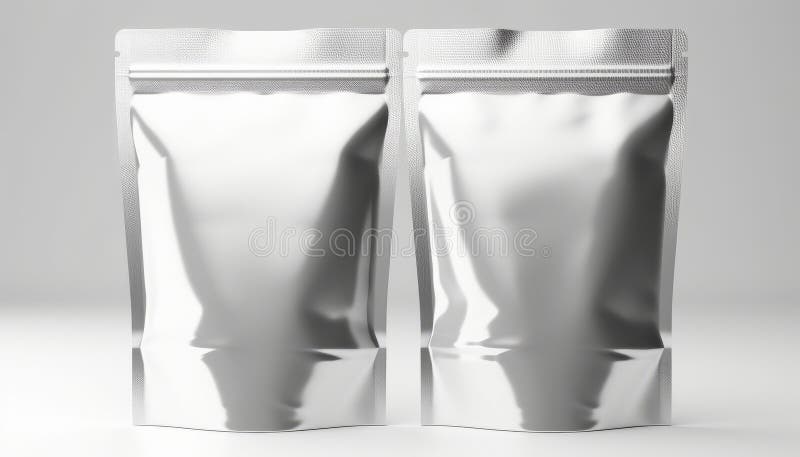 A Packaging White Carton or Pouches Bag with Light Silver Ml Packaging ...