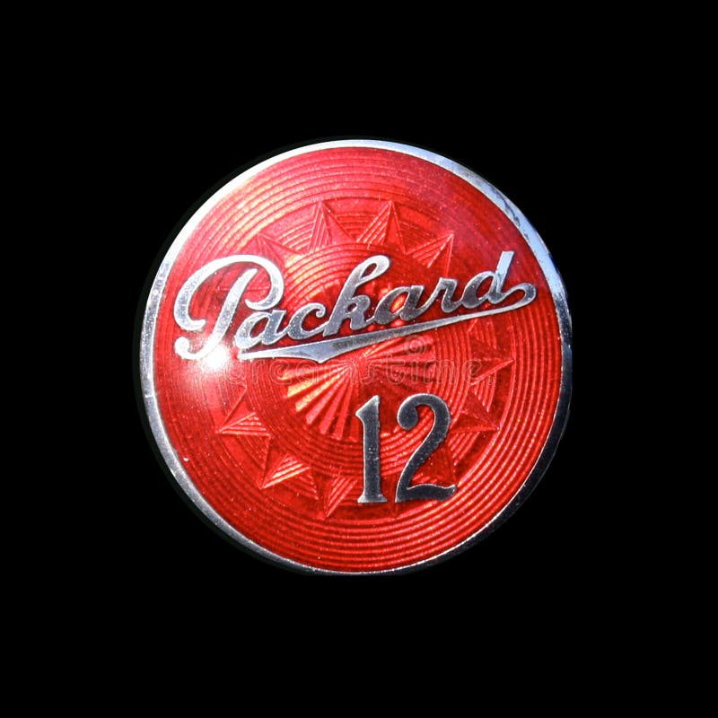 Packard Twelve Classic Chrome Badge Editorial Stock Photo - Image of ...