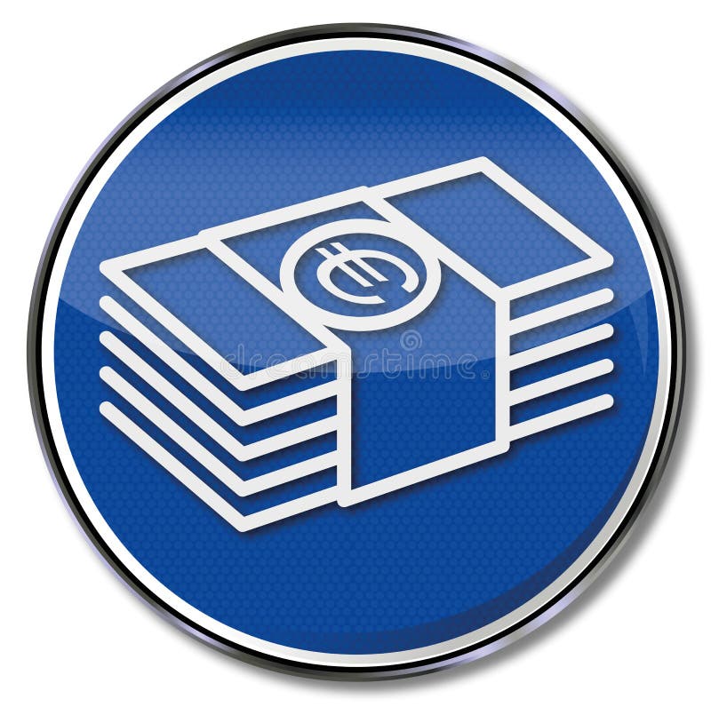 Packe Av Pengarsymbolscirkeln Vektor Illustrationer - Illustration av ...