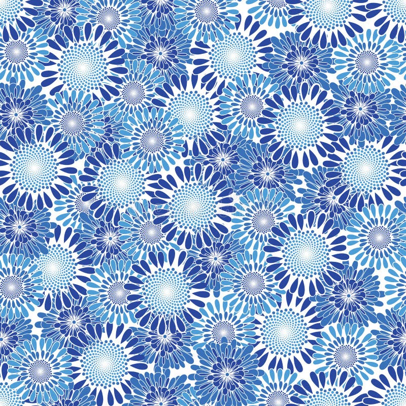 Packed Allover Daisy Non Directional Repeat Pattern Stock Vector ...