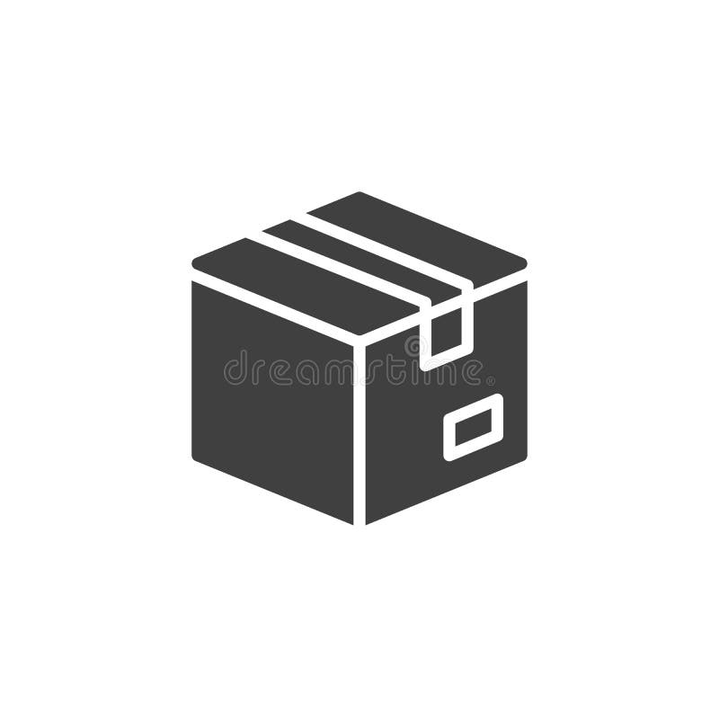 Packed box vector icon stock vector. Illustration of filled - 162730613