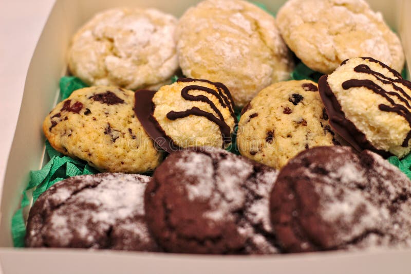 Packed Boxes with Cookies Tied with Rope Stock Image - Image of dessert ...