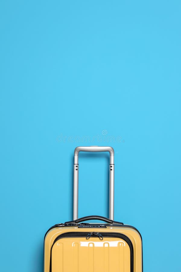 Packed Bright Yellow Suitcase Stock Photo - Image of holidays, bright ...