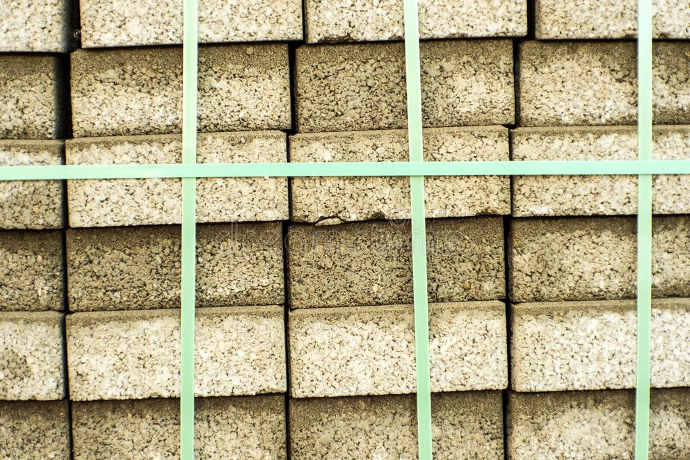 Packed clinker bricks stock photo. Image of packet, construction - 34416308