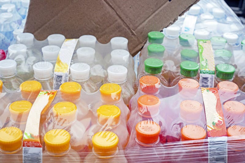 Packed Drinks Plastic Bottles Wrapped Stock Photos - Free & Royalty ...