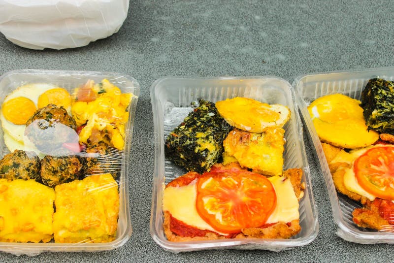 Packed Food Meal Pack Fresh Fruit Container Salad Stock Photo - Image ...